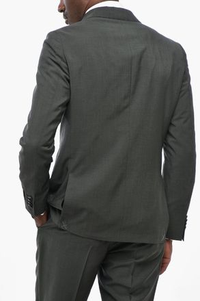 Corneliani CC COLLECTION Einreihiger Anzug aus Mohairmischung mit Pattentaschen Corneliani