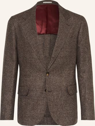 Brunello Cucinelli Brunello Cucinelli Flanellsakko Extra Slim Fit Mit Seide braun