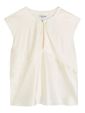Veronica Beard blouse sans manches Sparrow &agrave; ouverture goutte deau - Tons neutres