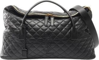Saint Laurent unisex, Pre-owned, Noir, Taille: ONE Size Sac Boston Pre-owned Paris en cuir