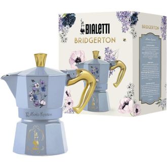 Bialetti Moka Express 3 Tassen Schwarz Blau Gold Violett Gelb
