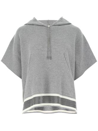 Fabiana Filippi hoodie à manches courtes - Gris
