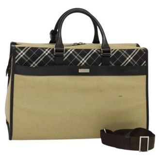 Burberry Pre-owned Toile sacs-main - Femme - Pre-owned - Beige - Taille: ONE Size