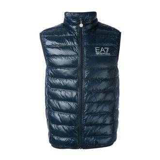 Emporio Armani Emporio Armani Ea7, Homme, Vestes, Bleu, Taille: XL Veste Décontractée Bleue avec Plume de Canard