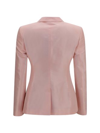 Gucci Womens Silk Faille Jacket Hopeful Pink