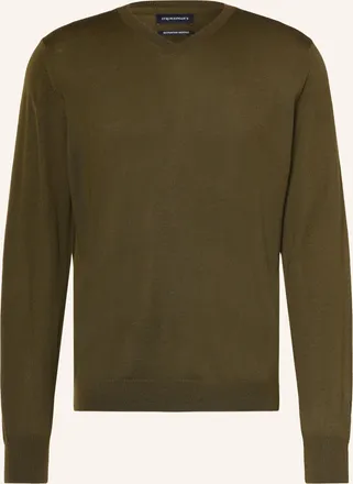Strokesman's Strokesmans Pullover Aus Merinowolle gruen