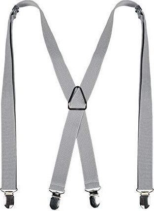 Alizeal Bretelles fines solides en forme de X pour homme avec 4 attaches, taille unique