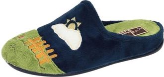 Manitu Femme Chaussons pour la Maison, Bleu, 42 EU