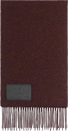 Hogan unisex, Accessoires, Brun, Taille: ONE Size Fringed Wool Scarf