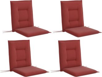 OUTSUNNY 4er Set Sitzkissen 108 x 50 x 5 cm Stuhlkissen mit B&auml;ndern, Outdoor Indoor Sitzauflage, Sitzpolster, Bankpolster f&uuml;r Gartenm&ouml;bel, Sitzsthul, Essstuhl,