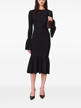 Stella McCartney Viscose Knit Flared Skirt - Black
