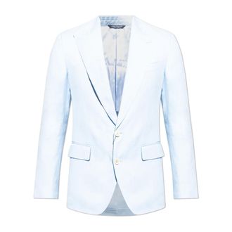 Dolce & Gabbana Homme, Vestes, Bleu, Taille: M Blazer en lin