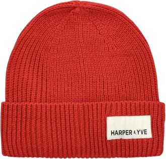 Harper & Yve Rote Beanie f&uuml;r Kalte Tage - - Accessories - Damen - Rot - ONE SIZE
