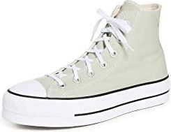 Converse Chuck Taylor All Star Lift Canvas Platform High Top 572721C Baskets Hautes pour Femme Rose, Blanc et Noir, 37 EU