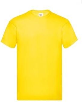 Generico T-Shirt Homme Original T 100% Coton, jaune, Medium