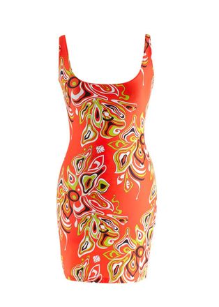 Emilio Pucci Printed Cut Out Mini Dress Size XS