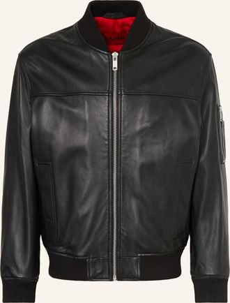 HUGO BOSS Hugo Lederblouson Ladamor schwarz