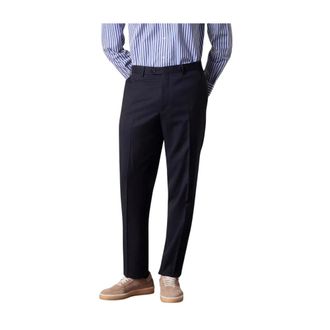 Brooks Brothers Herren Anzughose aus Performance-Twill aus reiner Schurwolle mit flachem Bund - - Trousers - Herren - Blau - W44
