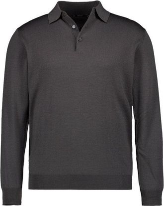 Boggi Milano Herren Pullover gr&uuml;n Merinowolle unifarben