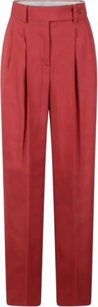 Alberta Ferretti pantalon ample &agrave; design pliss&eacute; - Rose