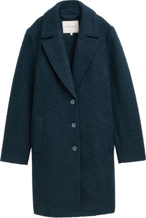 Tom Tailor Damen 1047055 Bouclé Mantel mit Reverskragen, 37019-Deep Sea Green, XXL