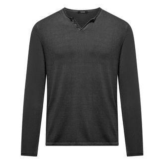 Bomboogie Homme, Pulls, Noir, Taille: M Pull &agrave; Maille Jersey D&eacute;grad&eacute;e avec Boutons