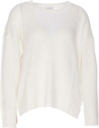 Allude Rundhalspullover - Weiß