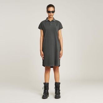 G-Star Seam Detail Polo Dress - Schwarz - Damen