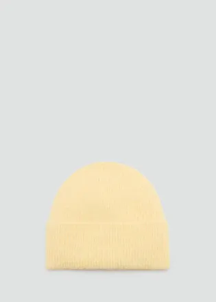 Mango Bonnet maille c&ocirc;tel&eacute;e vanille - Femme - Taille unique - MANGO