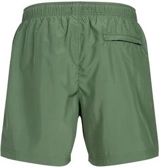 Eton Short de bain uni &agrave; taille &eacute;lastiqu&eacute;e et cordon de serrage
