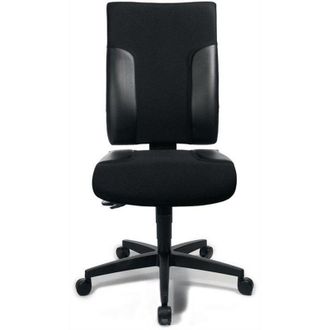 Topstar Chaise de bureau pivotante avec m&eacute;canisme synchrone noir/noir 420-540 mm sans accoudoirs capacit&eacute; charge 110 kg