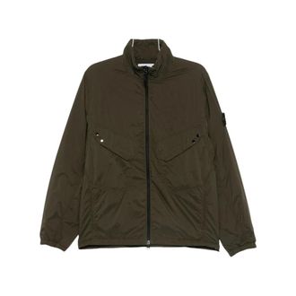 Stone Island Gesteppte Jacke mit Stehkragen - - Jackets - Herren - Gr&uuml;n - L