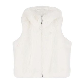 Emporio Armani Ski W Elitary Fashion Eco-Pelzweste - - Jackets - Damen - Wei&szlig; - XS