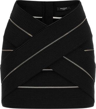 Balmain Mini Jupe - Noir