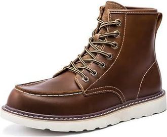 Generic GLDFW Chaussures vintage décontractées pour homme faites à la main en cuir de vache, marron, 40 2/3 EU