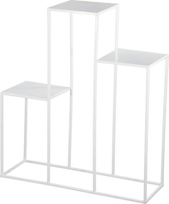 Generic Moderne Pflanzentreppe Wei&szlig; Metall Blumenst&auml;nder mit 3 Regalen f&uuml;r Fotos Blumen und Dekorationen Industriell Loft (Wei&szlig;)