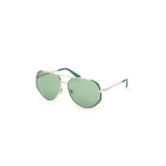 Guess Femme, Accessoires, Vert, Taille: 59 MM Lunettes de soleil aviateur en métal