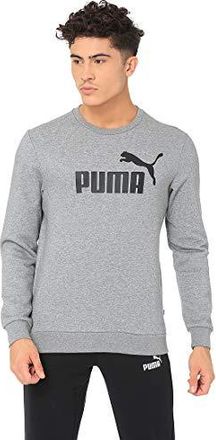 Puma Ess No. 1 Logo Crew FL Sweats, Gris Moyen chin&eacute;, XS Homme