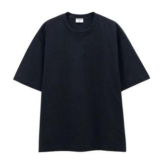 Filippa K Homme, Tops, Noir, Taille: M T-shirt Noir de Luxe en Jersey Lourd
