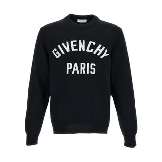 Givenchy Couture Naht Rundhals Pullover - - Sweatshirts & Hoodies - Herren - Schwarzk - M