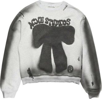 Acne Studios Herren Sweatshirt mit Fleece-Logo