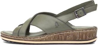 Hush Puppies Femme Elena Sandale cale, Vert Olive, 38 EU
