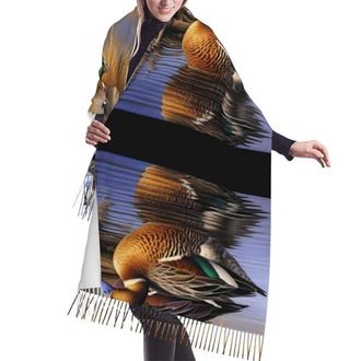 Generic Canard Colvert Femme &Eacute;charpe Avec Gland Ch&acirc;le &Eacute;l&eacute;gant Foulard Pour Hiver Automne Mariage Cadeau