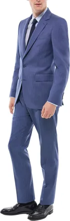 Fursac Costume ajust&eacute; en laine &agrave; chevrons - Taille 44 - Homme