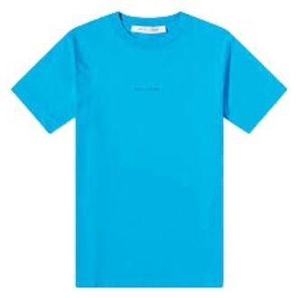 Alyx 1017 Alyx 9Sm, Homme, Tops, Bleu, Taille: M T-shirt avec Imprimé au Dos