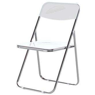 Generic Hocker Klappbar Campingstuhl Faltbar 1.5mm Starker Metallrahmen Transparenter Sitz und R&uuml;ckenlehne Klapphocker Faltbar f&uuml;r K&uuml;che, Esszimmer, Innen- un