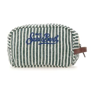 MC2 Saint Barth Trousse de toilette en lin Westwood - Homme - Sacs - Vert - Taille: ONE Size