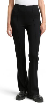 Tom Tailor Damen 1049462 Flared Treggings Hose, 14482 - Deep Black, 34W / 32L EU