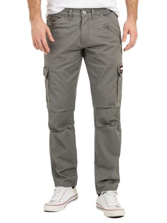 Rock Creek Herren Hose Stretch Cargo Basic Sommer Hose Regular Fit Lange Hose Stoff Hose Sommerhose Männerhose H-398 Grau W42 L34