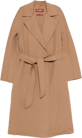 Max Mara manteau &agrave; taille ceintur&eacute;e - Marron